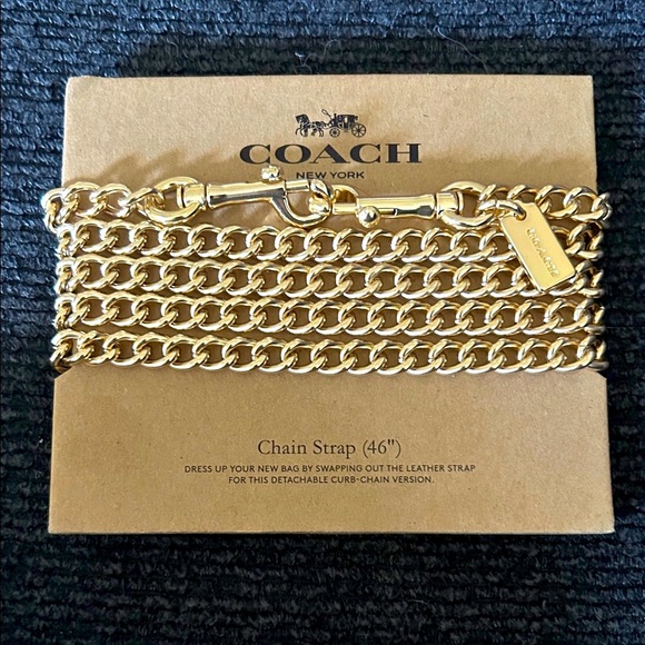 Coach | Bags | Coach Luxurious Gold Chain Bag Strap 46 | Poshmark
